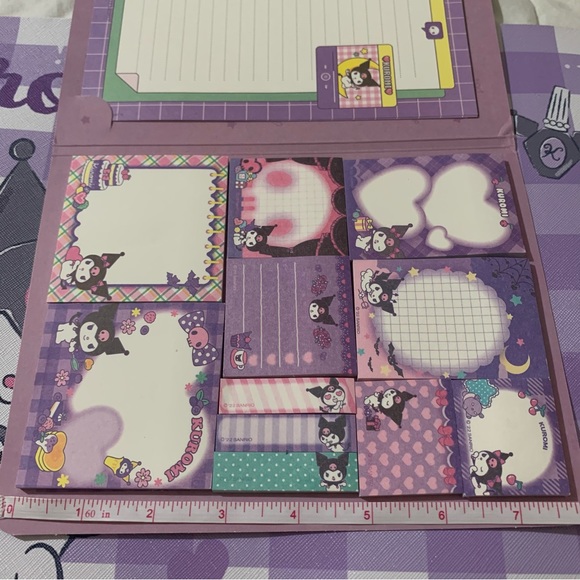 Sanrio | Office | Kuromi Memo Bookstyle Set Of Sticky Notes And ...